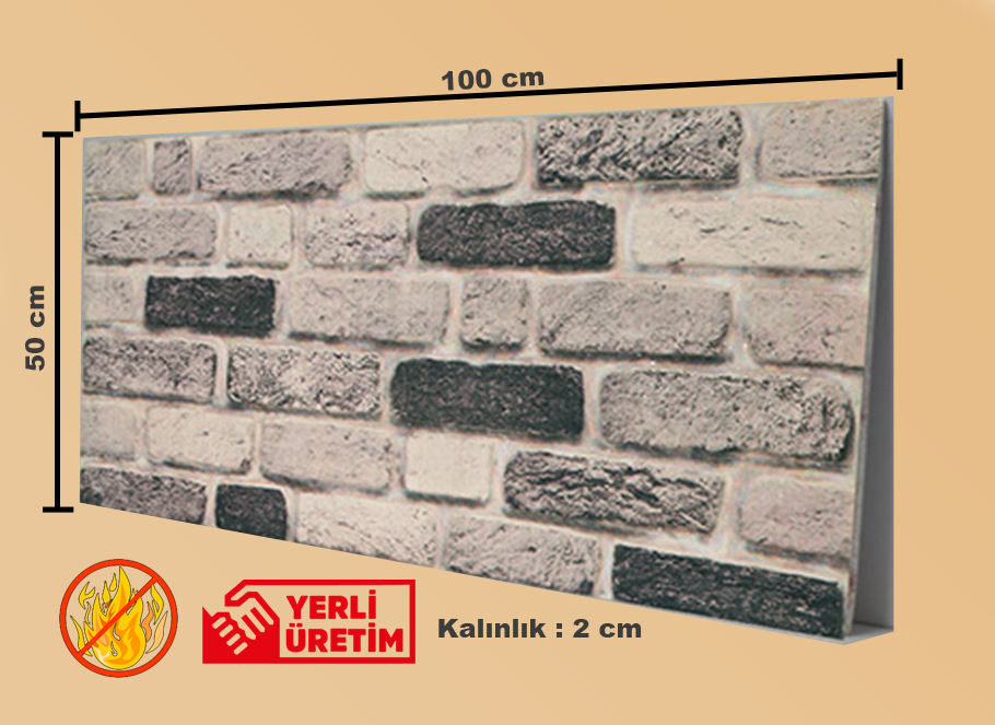 Strafor Duvar Paneli, Taş Desenli Strafor, Tuğla Desenli Strafor